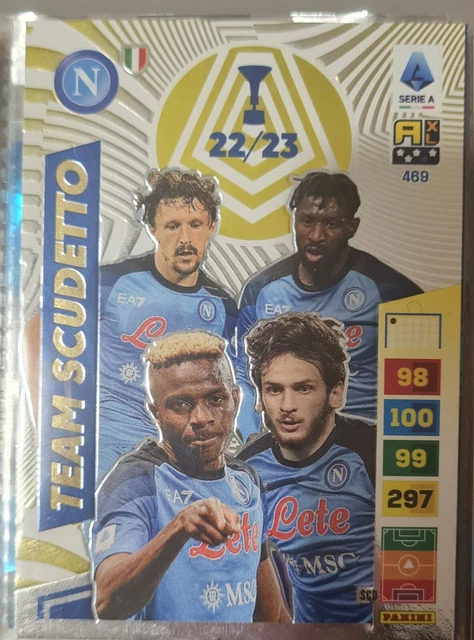 TEAM SCUDETTO 22/23 NAPOLI Card 469!Panini Calciatori Adrenalyn XL 2023 ...