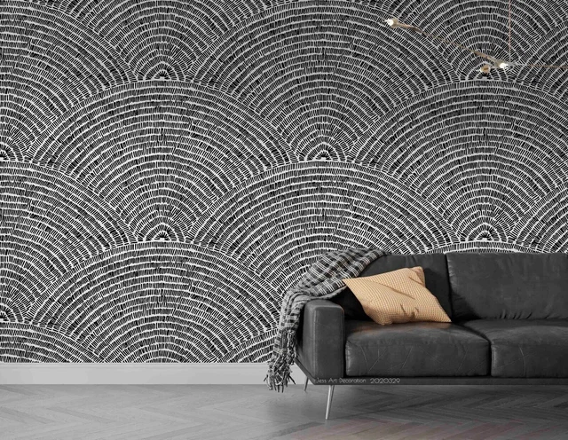 PAPIER PEINT MURAL amovible 3D Ellipse Line gris auto-adhésif1 1132 EUR ...