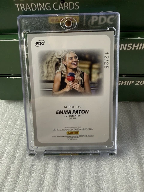 EMMA PATON AUTOGRAPH /25 - PDC Panini Championship Darts EUR 65,00 ...