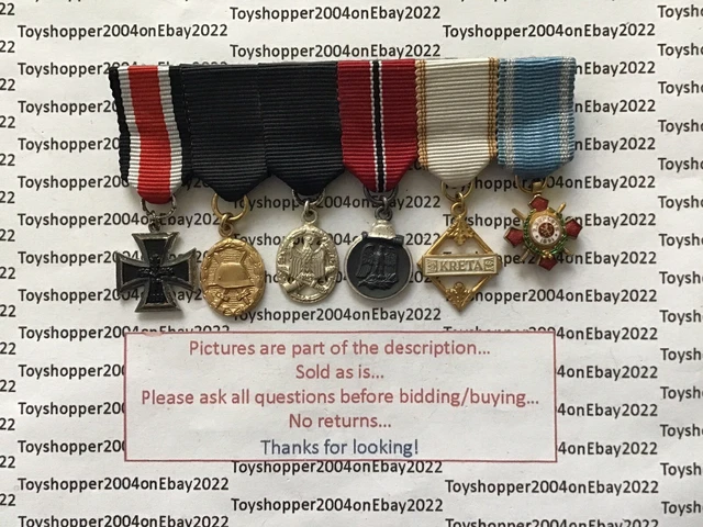 GERMAN WW2 1957 Army Veteran Bundeswehr 6 Miniature Medal Bar Iron ...