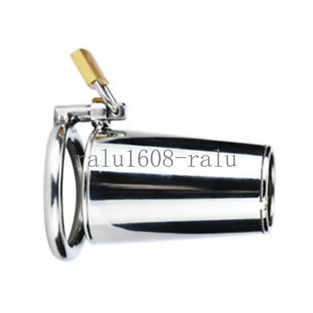 STAINLESS STEEL MALE Chastity Cage Device Chastity Lock Restraint ...