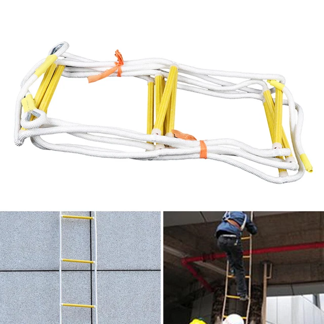 16-FOOT EMERGENCY ESCAPE Rope Ladder For High-Altitude Operations Fire ...