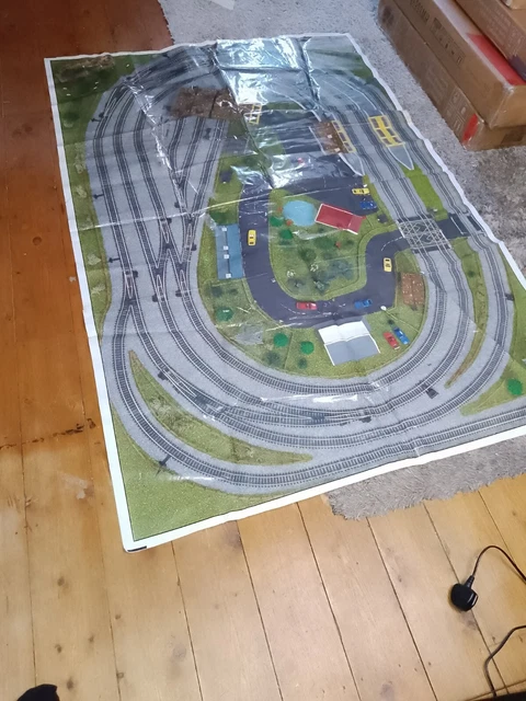 HORNBY OO GAUGE full size track layout plan 6ft by 4ft plastic sheet ...