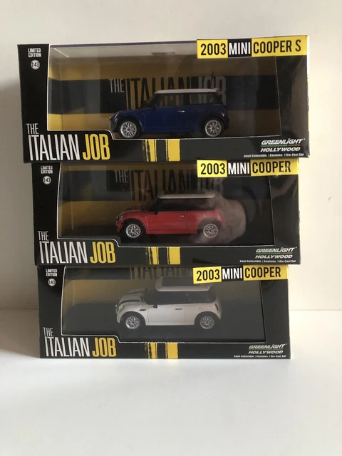 GREENLIGHT 1/43 MOVIE cinéma Mini Cooper film Italian Job braquage à l ...