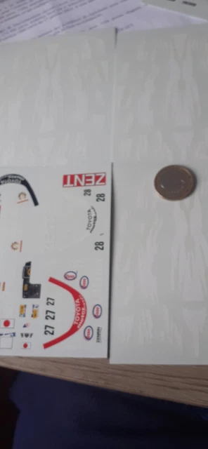 DECALCOMANIE DECALS TOYOTA gt one lm le mans 1998 1/43 pour faire les 3 ...