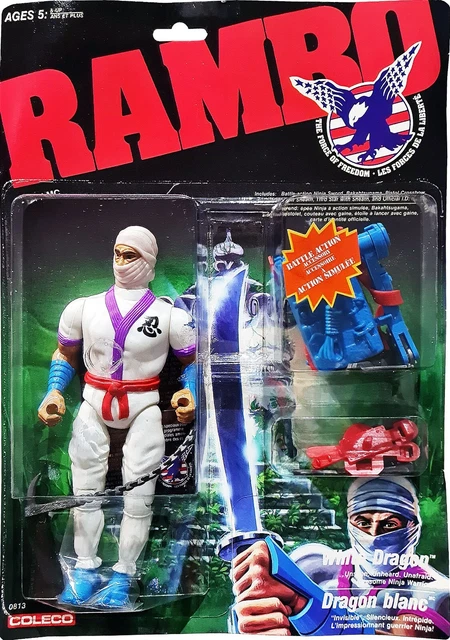 RAMBO: DE LA Fuerza De Freedom, Blanco Dragón Figura, Vintage 1985/86 ...