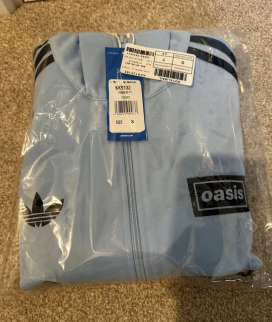 ADIDAS X OASIS Tour Firebird Track Top Jacket Sky Blue Small BNWT £130. ...