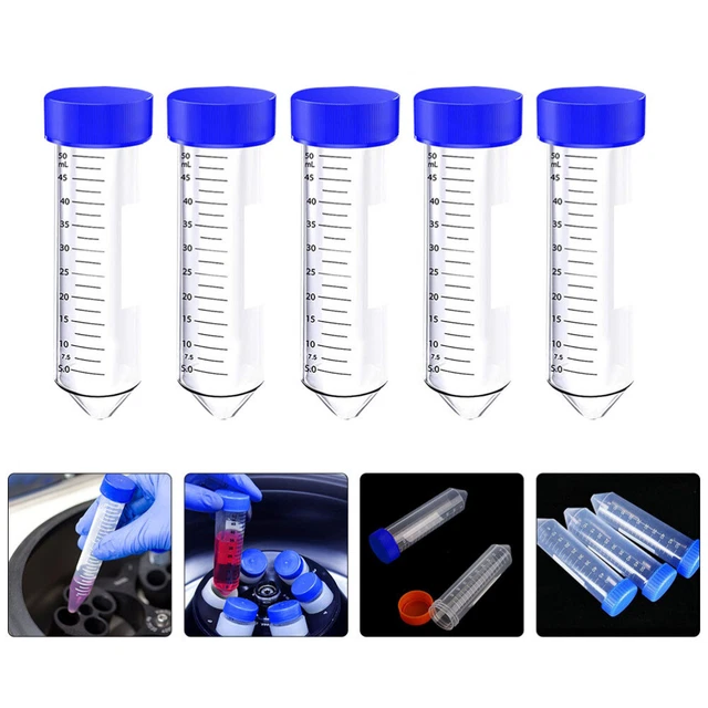 50PCS ULTRACENTRIFUGE TUBES Conical Test Tube Graduated Tube Scientific ...
