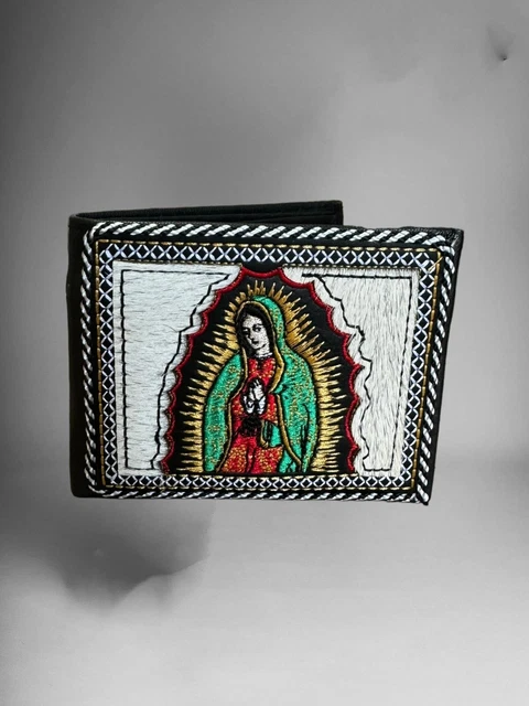 BILLETERA LA VIRGEN Cartera De La Virgen Piel Leather Wallet Saint Mary ...