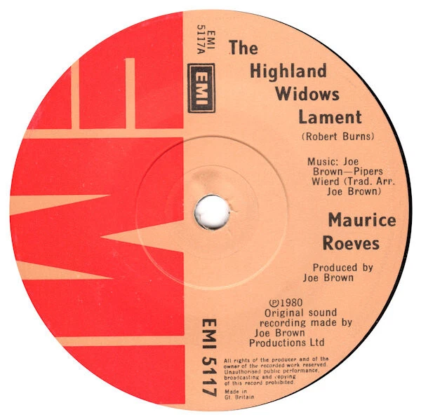MAURICE ROEVES - Highland Widows Lament The - Record vinyle d'occasion ...