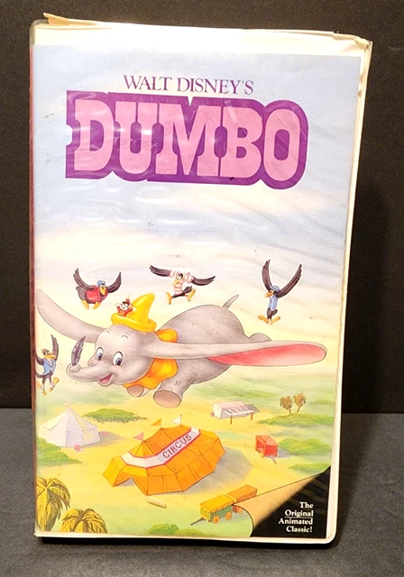 DUMBO VHS 1985 Walt Disney Black Diamond Classics RARE PINK Spine - No ...