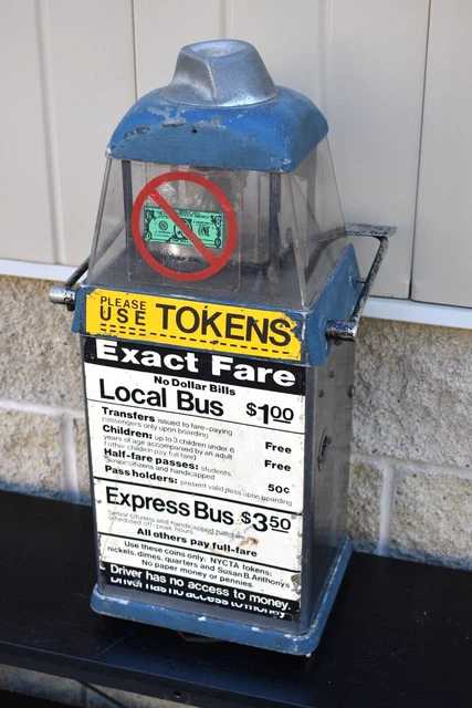 VINTAGE NYC BUS Fare Box, Token Coin Machine, Collectible (JC104 ...