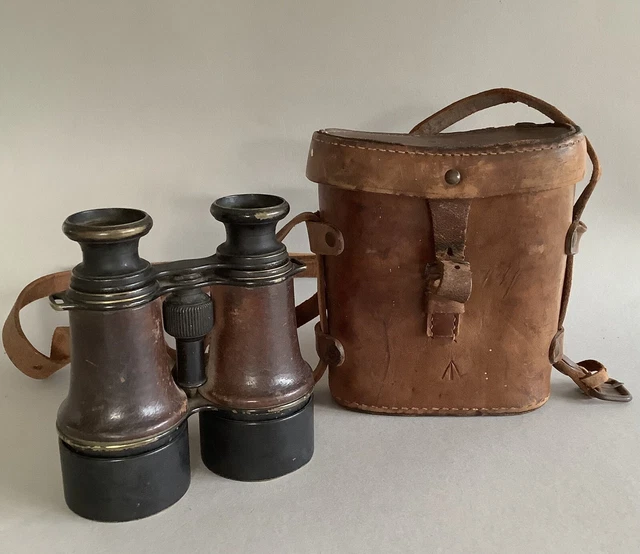 WW1 BRITISH ARMY Rga Officers Binoculars Hezzanith Field Glasses L ...
