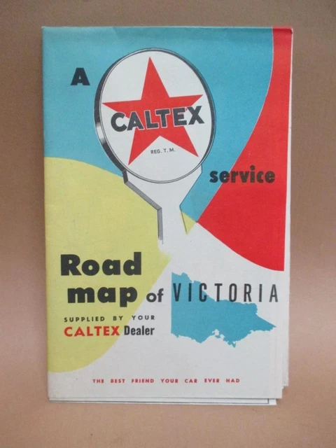 CALTEX, ROAD MAP of Victoria, A Caltex Service, New Old Stock, vintage ... CALTEX, ROAD MAP of Victoria, A Caltex Service, New Old Stock, vintage ...