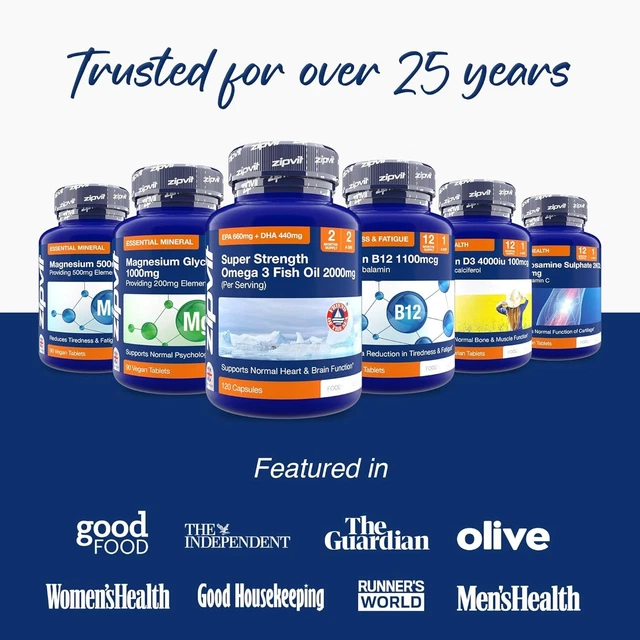 OMEGA-3 FISH OIL 2000mg Supplement, EPA 660mg DHA 440mg, 120 Capsules £ ...