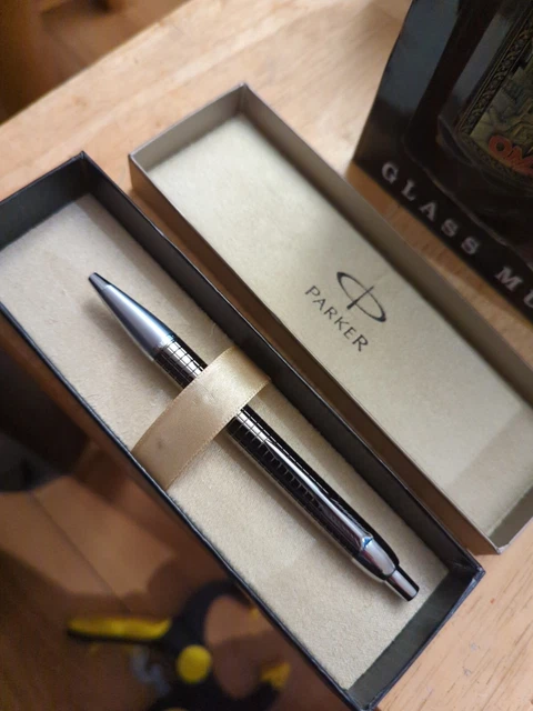 NEW PARKER IM Premium DGMTL CH BP M.BLUE GB Ballpoint Pen In Gift Box ...