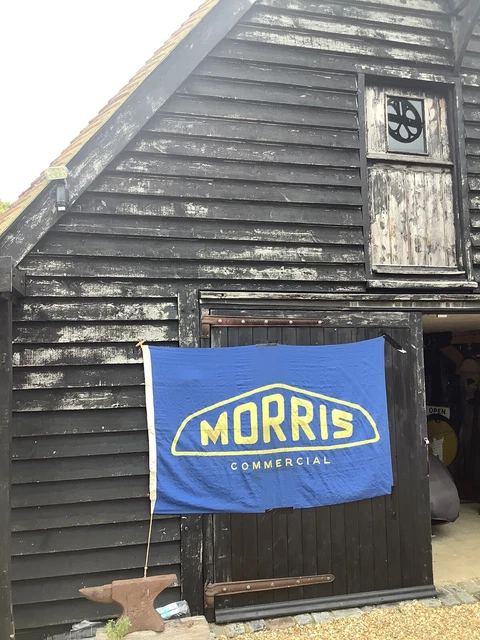 GENUINE ORIGINAL 1950S MORRIS COMMERCIAL trucks garage cloth banner ...
