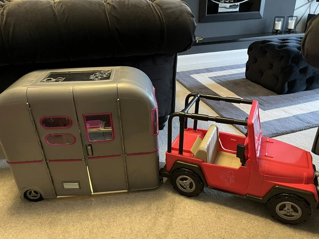 OUR GENERATION OG Seeing You Camper Van + My Way & Highway 4 X 4 Jeep ...