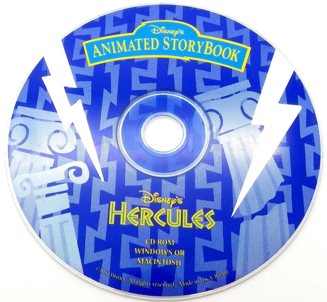 HERCULES DISNEY'S ANIMATED Storybook PC CD-ROM Windows Mac 1997 Disc Only £9.76 - PicClick UK