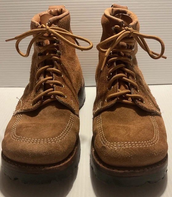 SUEDE LEATHER WORK Or Hiking Boots with Vibram Sole 7 1/2 47471 DG299 ...