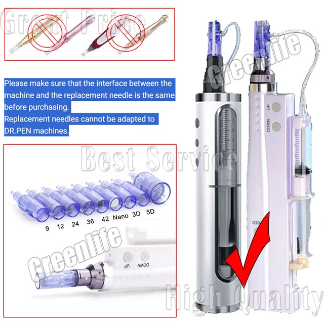 9/12/24/36/42PIN 3D/5D NANO Replacement Needles Cartridges Tips With ...