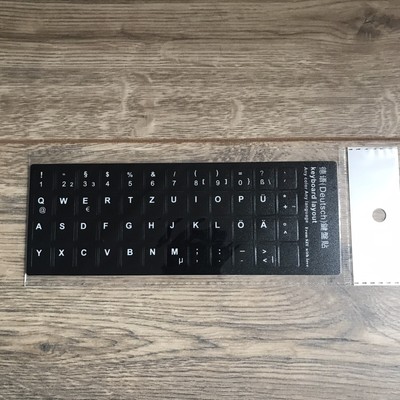 GERMAN (DEUTSCH) KEYBOARD Layout Stickers Overlay - Laptop Desktop PC ...