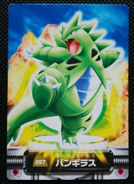 CARTA POKEMON ZUKAN Tyranitar giapponese n.297 rarissima Nintendo dal ...