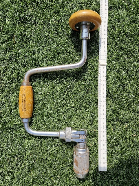 VINTAGE FOOTPRINT HAND Drill Vgc Carpenter Tools Old £9.00 - PicClick UK