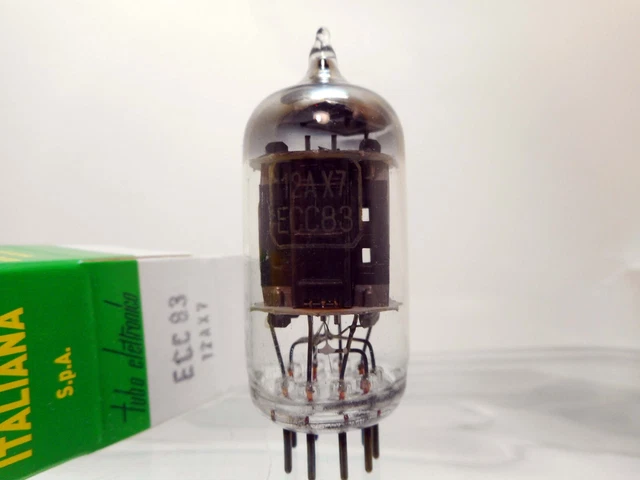 MARCONI 12AX7 BLACK PLATES SQUARE GETTER Strong Balanced £128.96 ...