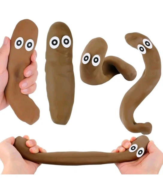 REALISTIC FAKE POO Funny Joke Stretchy Poop Stress Toy Prank Gift UK ...