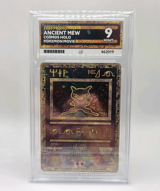 POKÉMON ANCIENT MEW 2000 Movie Promo Cosmos Holo Graded ACE 9 Mint With ...