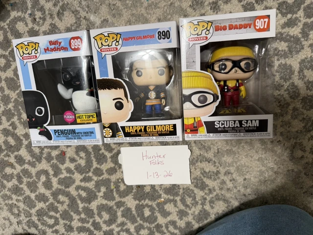 FUNKO POP! HAPPY Gilmore #890 Billy Madison #899 Big Daddy #907 Adam ...