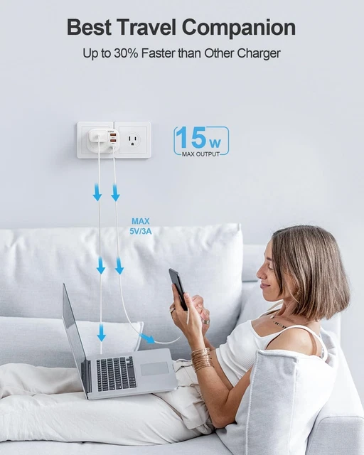 2 PACK AU to Japan Travel Adapter Type A Plug for USA, Thailand ...