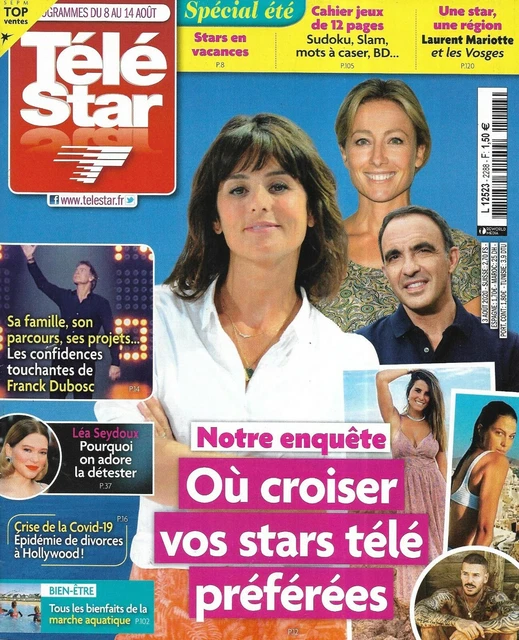 TELE STAR N°2288 08/08/2020 Où croiser vos stars télé cet été?/ Franck ...
