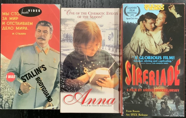 LOT OF 3 THREE VHS TAPES-RUSSIAN MOVIES-SIBERIADE-ANNA-I WAS STALIN'S ...