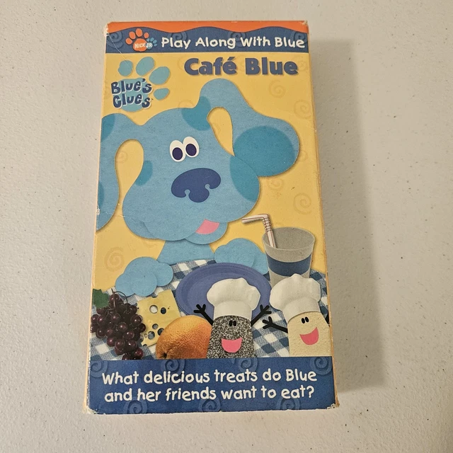 BLUE'S CLUES: CAFE Blue & Snack Time (VHS, 2001) Nick Jr. Orange Tape £ ...