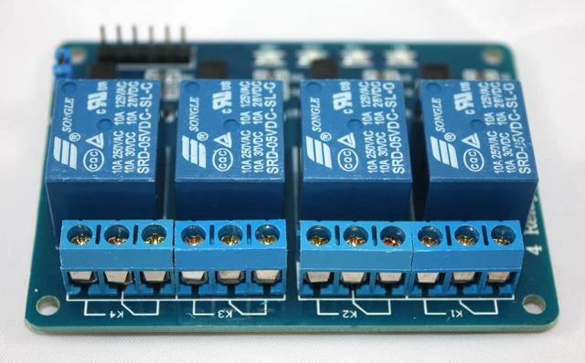 4 CHANNEL RELAY Module, 5V Relay Modules with Optocoupler for Raspberry ...