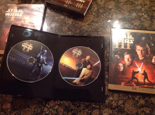 STAR WARS PREQUEL Trilogy (DVD,2008,6-Disc Set,widescreen) Authentic US ...