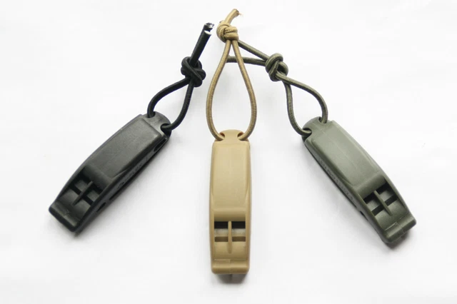 ARMY / MILITARY Survival / Tactical Whistle in Green, Black or Coyote ...