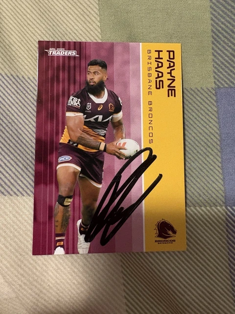 SIGNED PAYNE HAAS Brisbane Broncos 2025 NRL Traders Card $7.00 ...