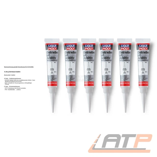LIQUI MOLY 6X 20 g GETRIEBEOIL-ADDITIV MoS2 ZUSATZ GETRIEBE ÖL ADDITV ...