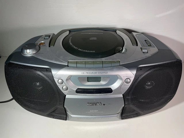 VINTAGE RETRO PHILIPS AZ1007 CD Radio Cassette Recorder Boombox $39.99 ...