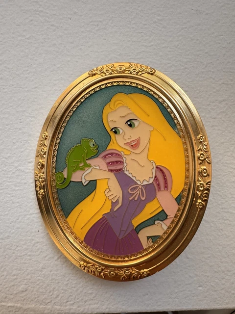 DISNEY WDI MOG Tangled Rapunzel Princess Gold Frame Pascal LE 250 oval ...