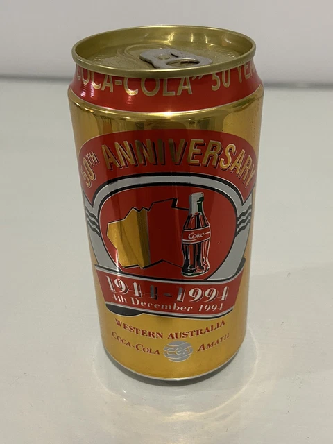 RARE COCA COLA 50th Anniversary Western Australia Collectors Coke Can ...
