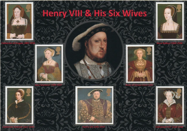 GB 1997 NICE Display Of King Henry Viii & His Six Wives Sg1965-1971 Mnh ...