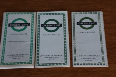 1966/67/69 LONDON TRANSPORT Green Line Route Maps X 3 Ref B358 £4.00 ...