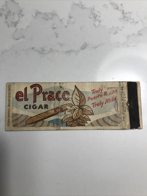 EL PRACO CIGAR PUERTO RICO 1920's -30's RARE MATCHBOOK COVER $25.00 ...
