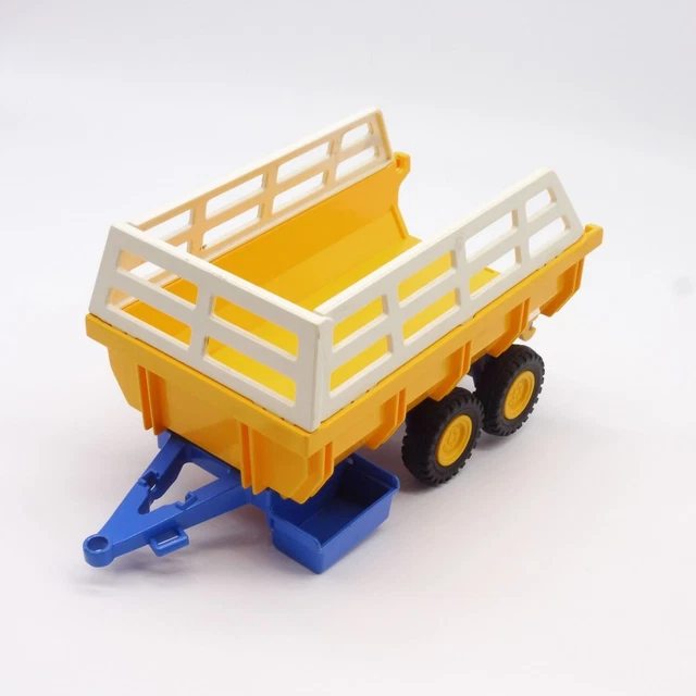 35743 PLAYMOBIL REMORQUE de Tracteur 3073 incomplète et Sale EUR 8,70 ...