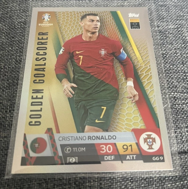 TOPPS MATCH ATTAX UEFA Euro 2024 CRISTIANO RONALDO GOLDEN GOAL SCORER ...
