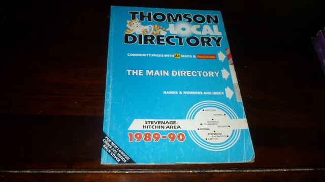 THOMSON LOCAL DIRECTORY 1989-90 Stevenage-Hitchin Area. £4.99 - PicClick UK